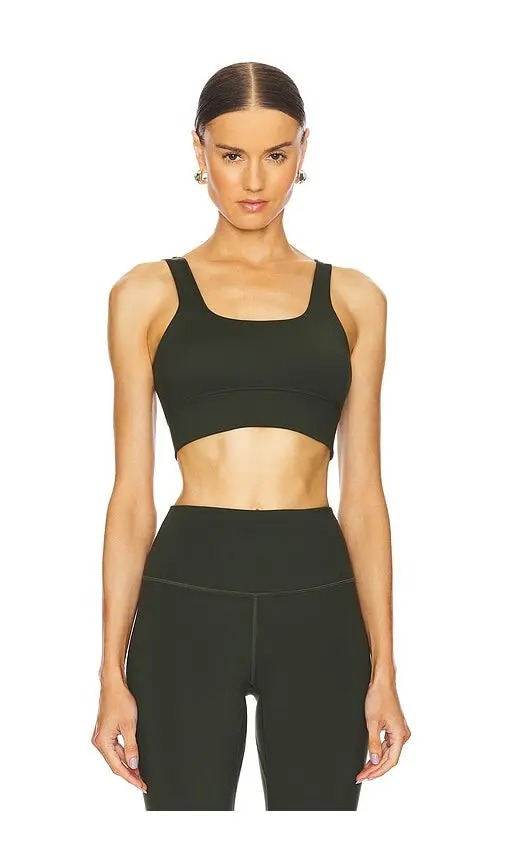 Varley Shape Freesoft Cori Bra In Dark Resin Green In Green - "dark Resin Green